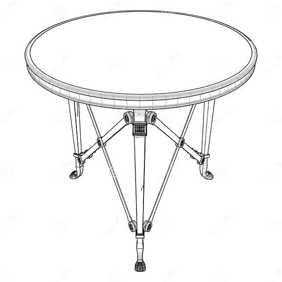 Triangular Table Vector. a Vector Illustration Isolated on White. Stock ...