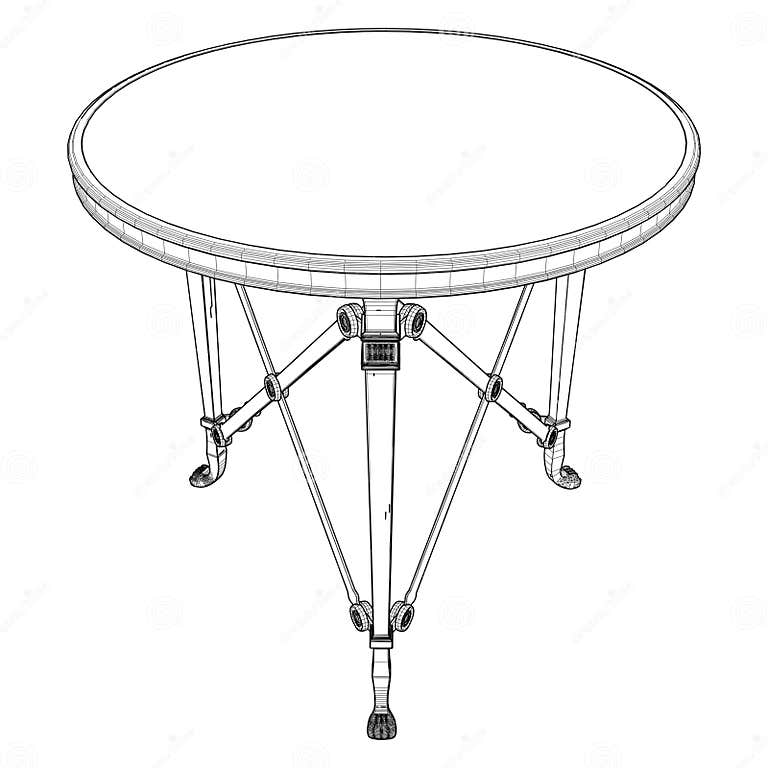 Triangular Table Vector. a Vector Illustration Isolated on White. Stock ...