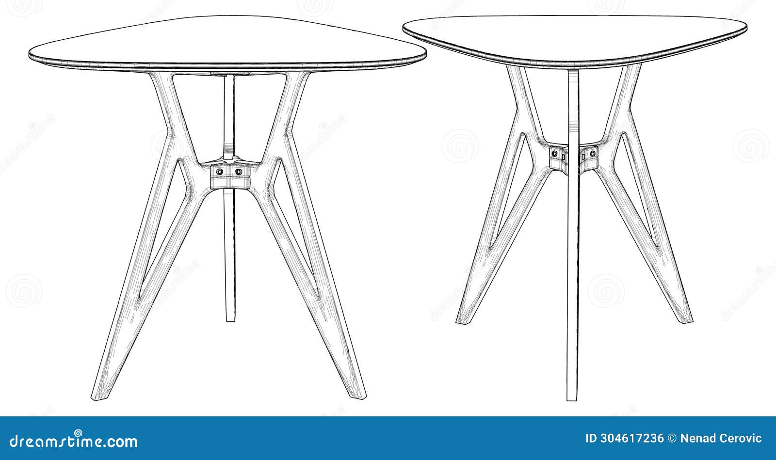 Triangular Table Vector. Illustration Isolated on White Background ...