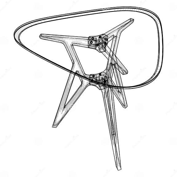 Triangular Table Vector. Illustration Isolated on White Background ...