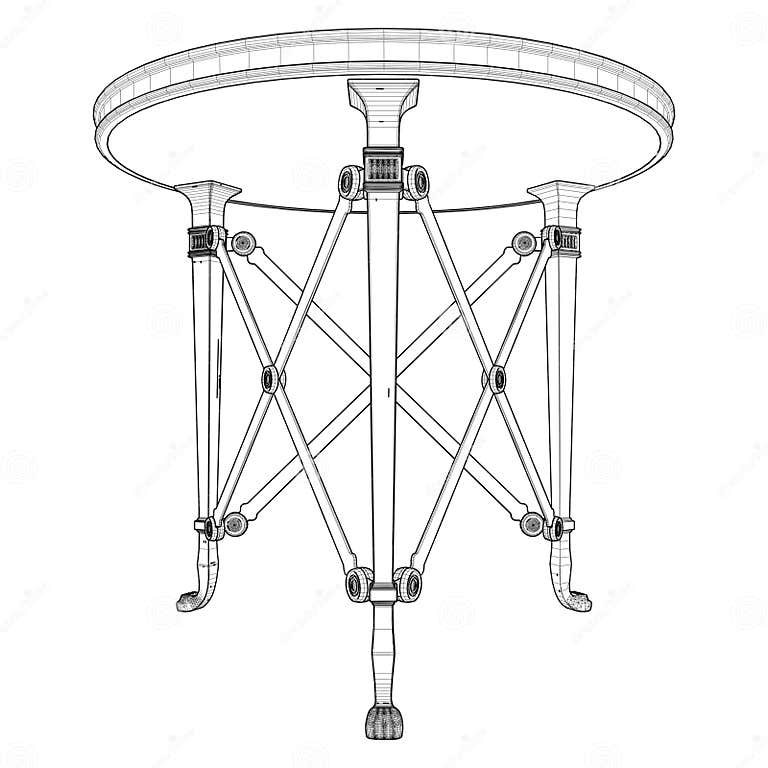 Triangular Table Vector. a Vector Illustration Isolated on White. Stock ...