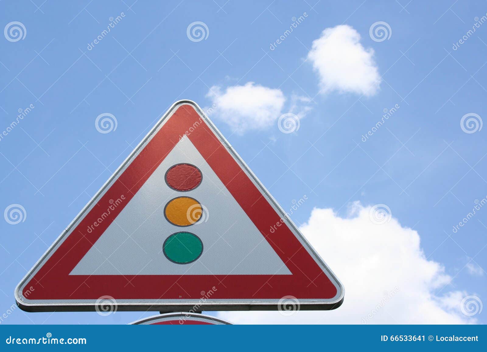 Triangular Taffic Signal Road Sign, Germany. Stock Image - Image of ...