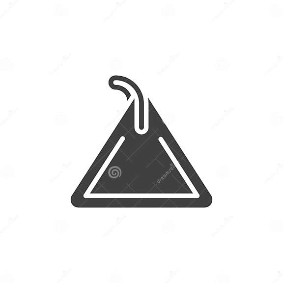 Triangular Tag or Label Vector Icon Stock Vector - Illustration of ...