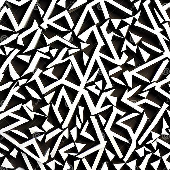 Triangular Tangle: an Image of a Geometric Pattern Created with ...