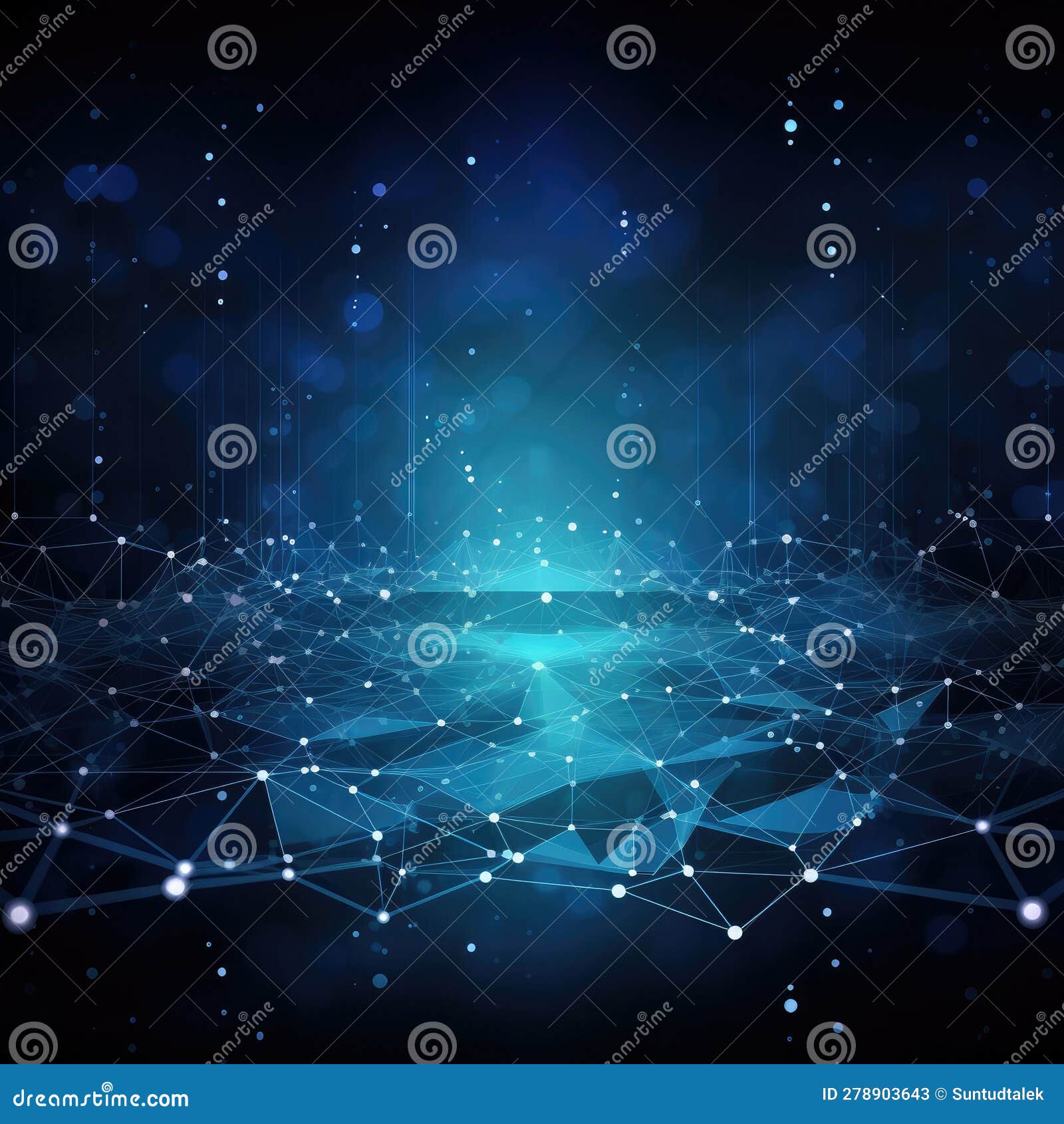 Triangular Tech Background with Connections, Internet Connection ...