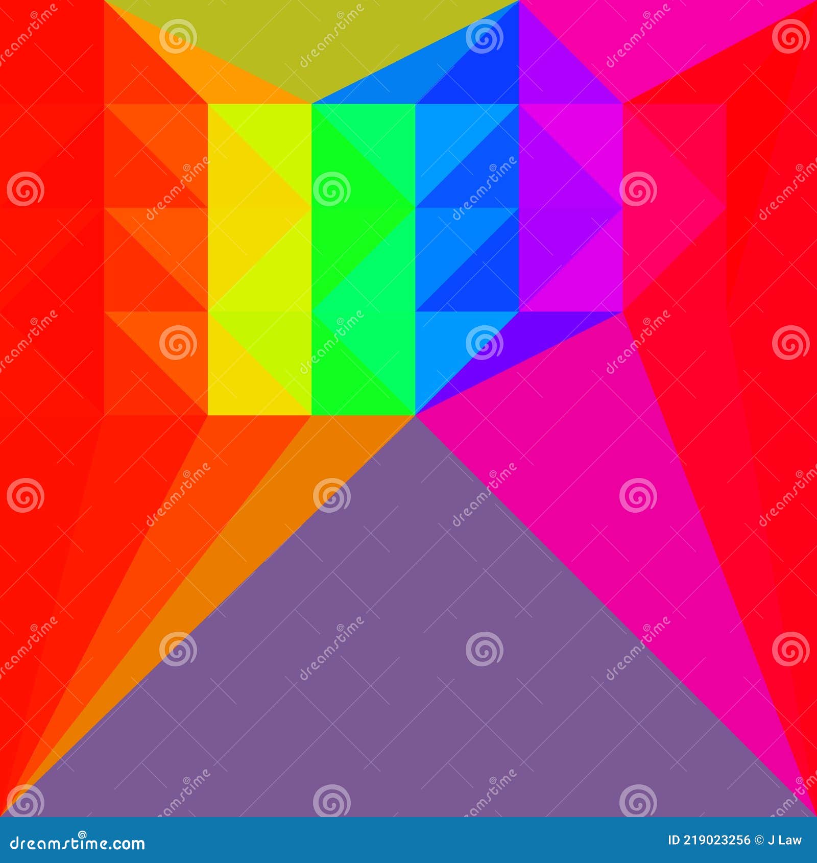 Triangular Tessellations Based on All the Colours of the Rainbow Stock ...