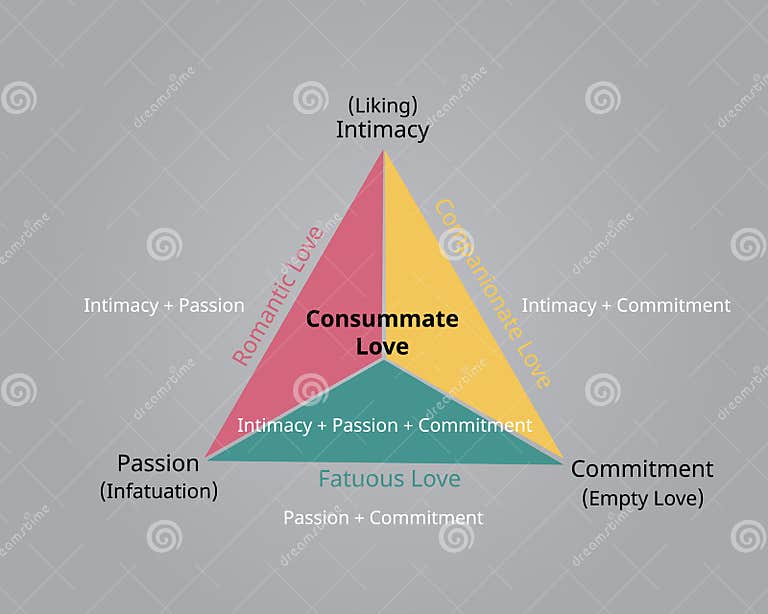 Triangular Theory of Love Developed by Robert Sternberg To Show the ...