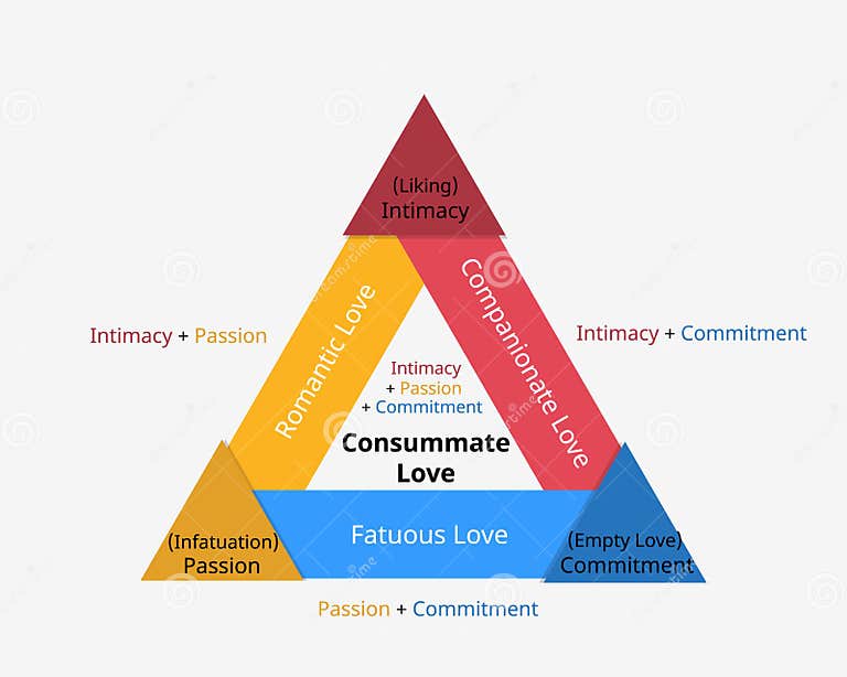 Triangular Theory of Love Developed by Robert Sternberg To Show the ...