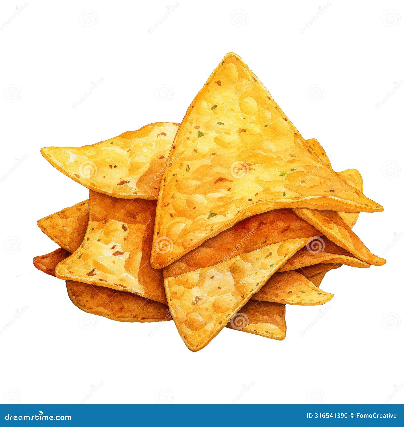 Triangular Tortilla Chips Stack Stock Photography | CartoonDealer.com ...