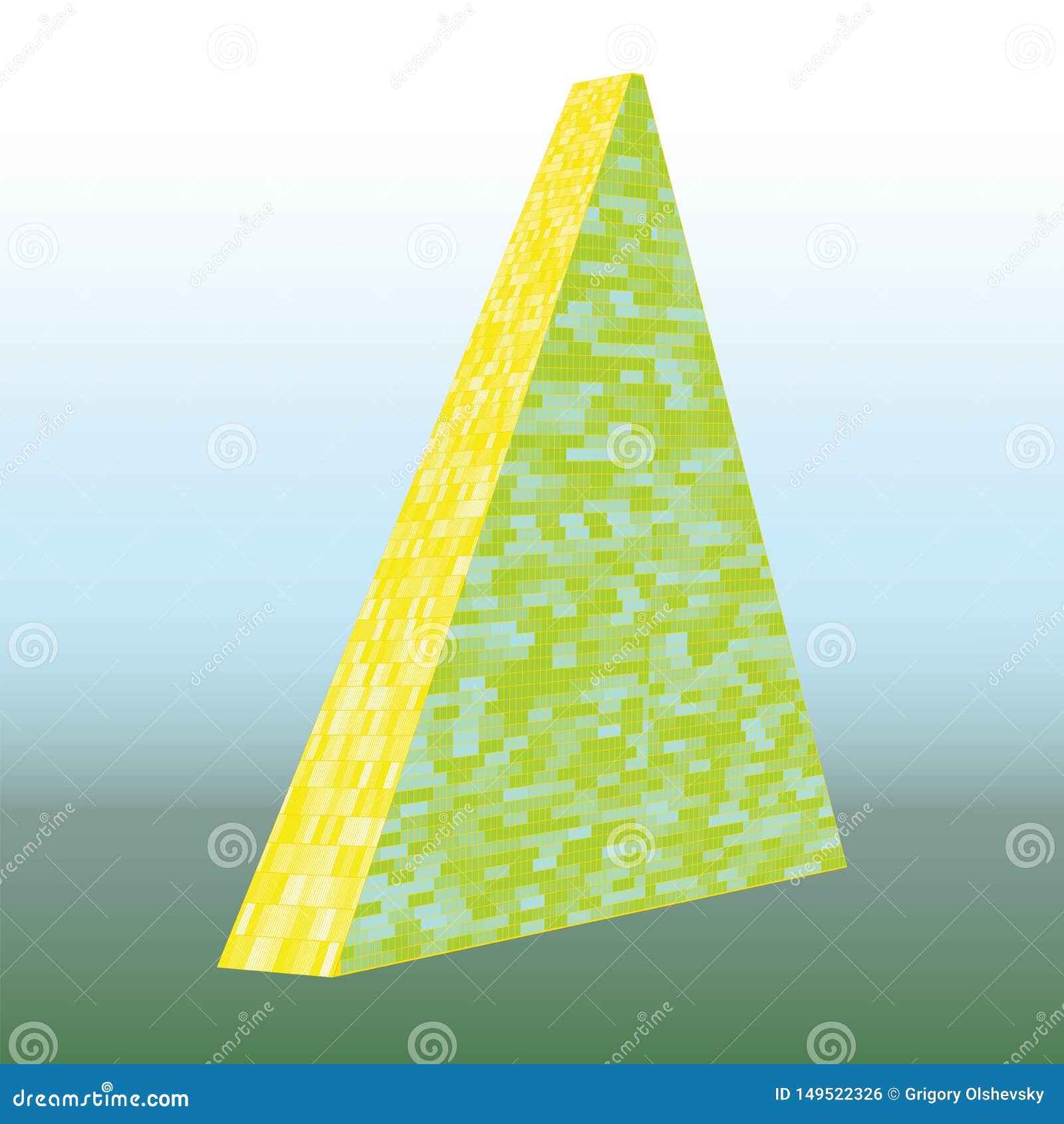 Triangular Tower. Futurist Layout Stock Vector - Illustration of ...