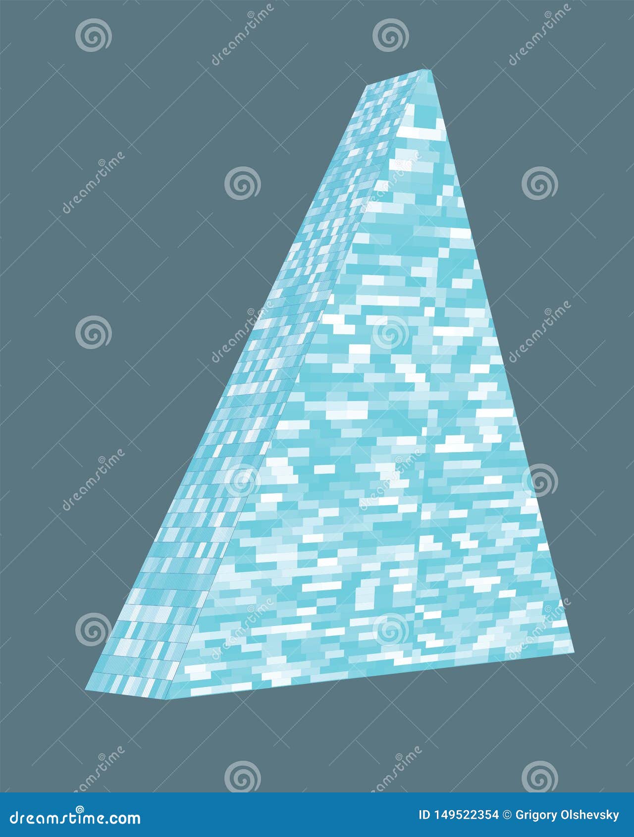 Triangular Tower. Futurist Layout Stock Vector - Illustration of ...