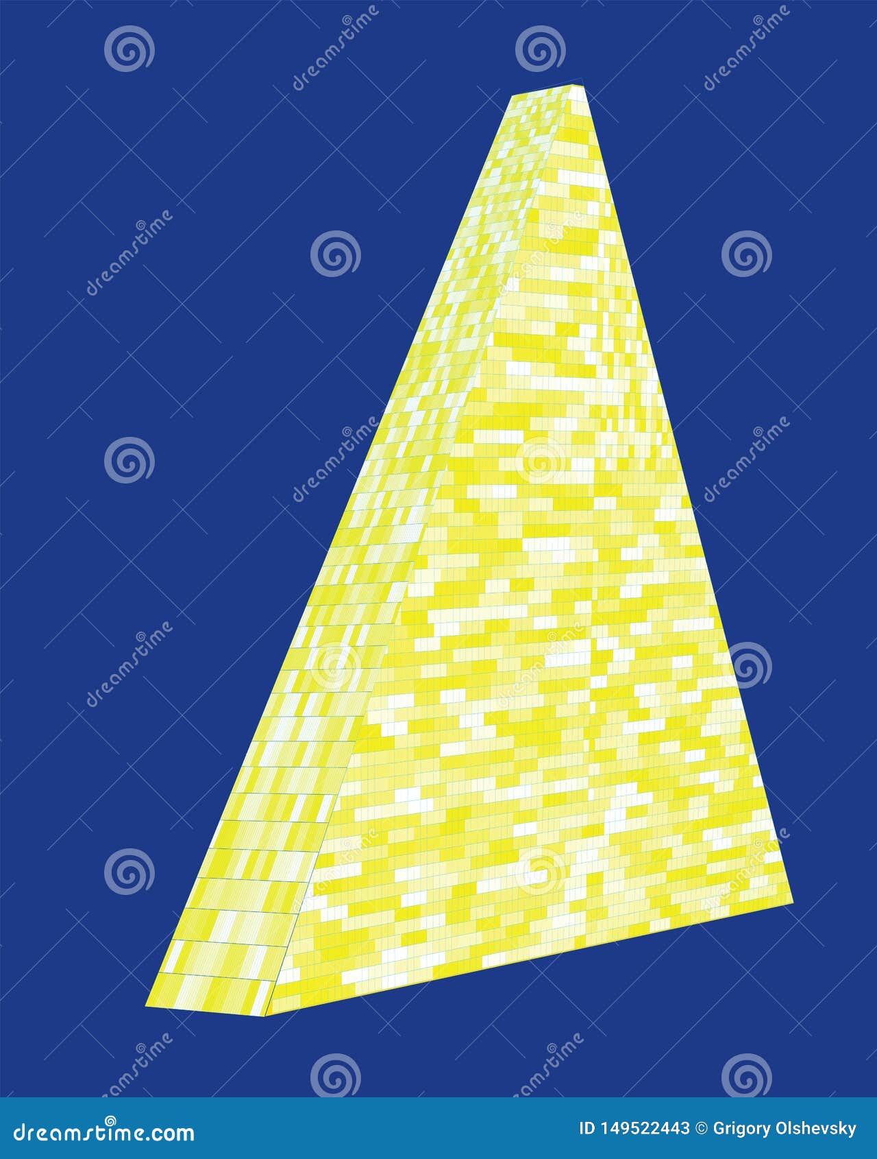 Triangular Tower. Futurist Layout Vector Illustration | CartoonDealer ...