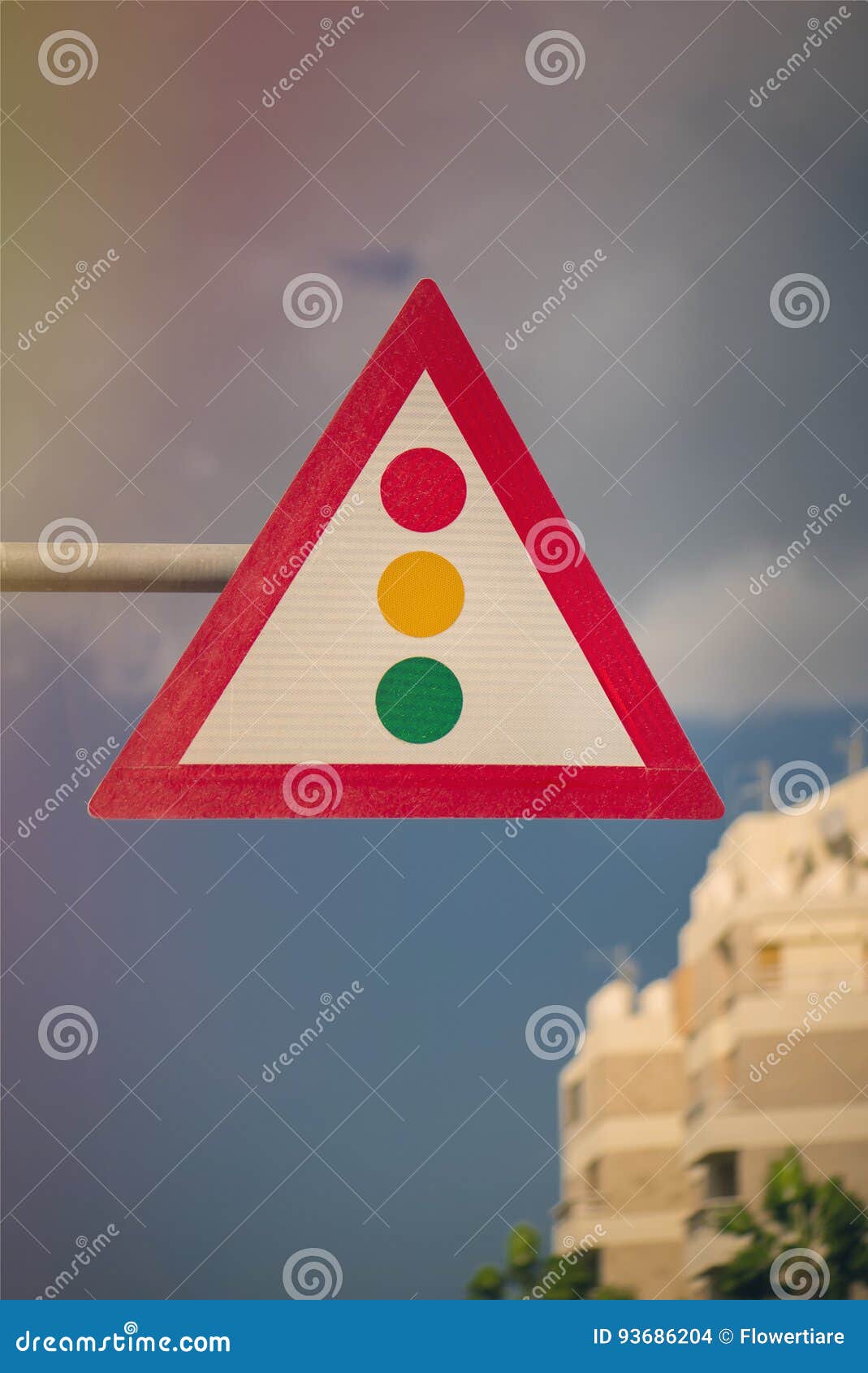 Triangular Traffic Sign Depicting A Sharp Turn, With Red Border Stock ...