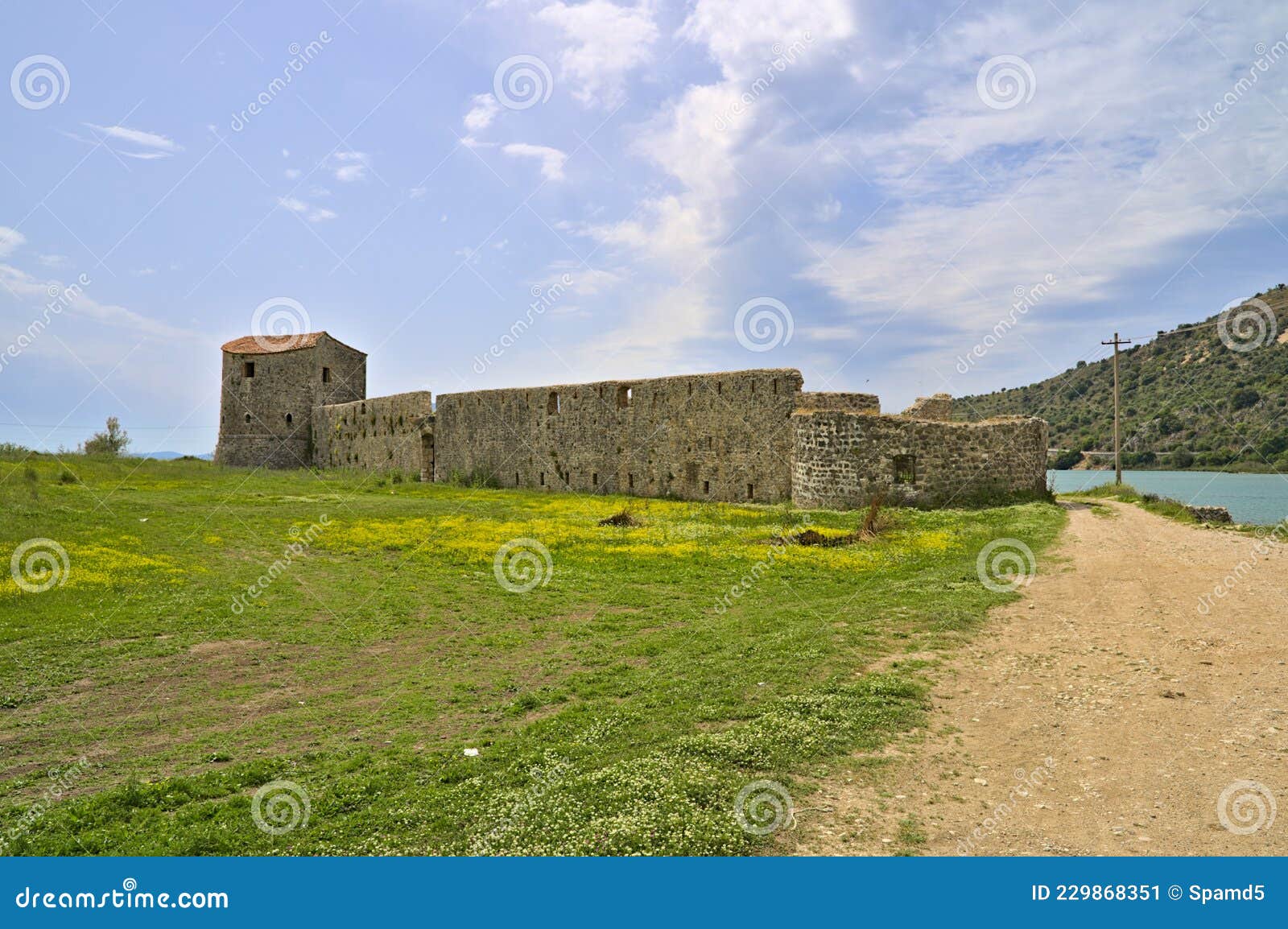 Triangular Venetian Castle As Part of Butrint Stock Image - Image of ...