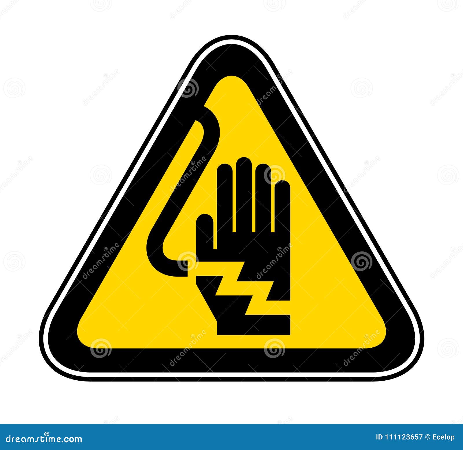 Triangular Warning Hazard Symbol Stock Vector - Illustration of ... Triangular Warning Hazard Symbol Stock Vector - Illustration of ...