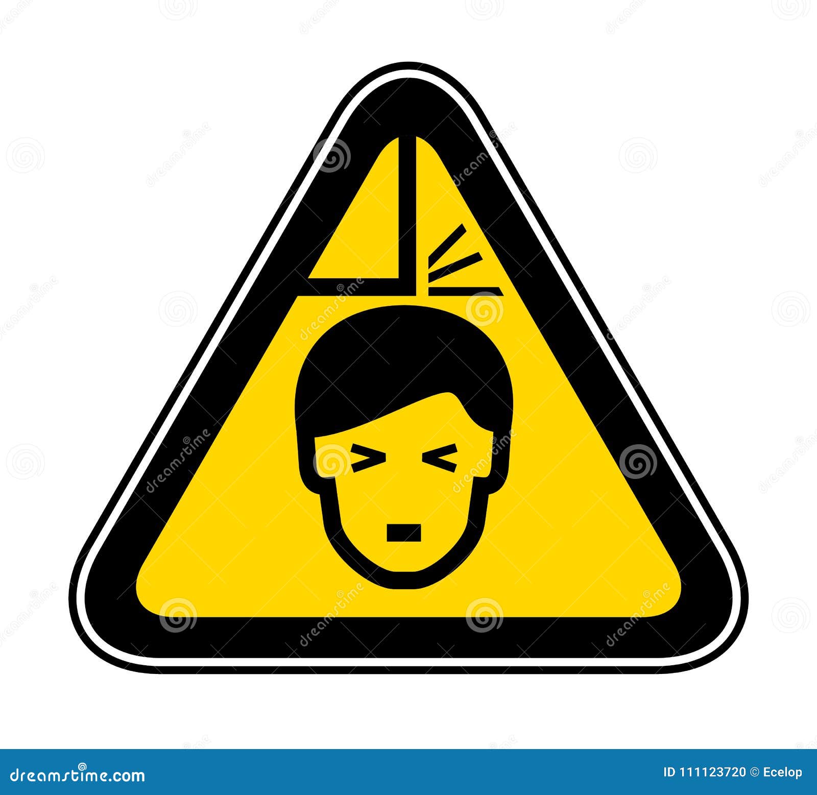 Triangular Warning Hazard Symbol Stock Vector - Illustration of ...