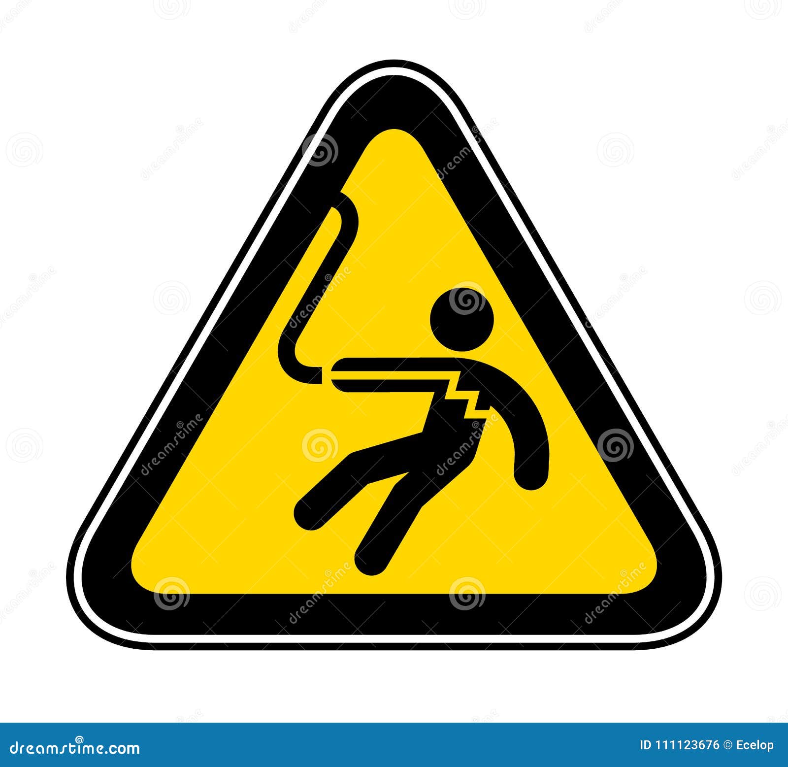 Triangular Warning Hazard Symbol Stock Vector - Illustration of ...