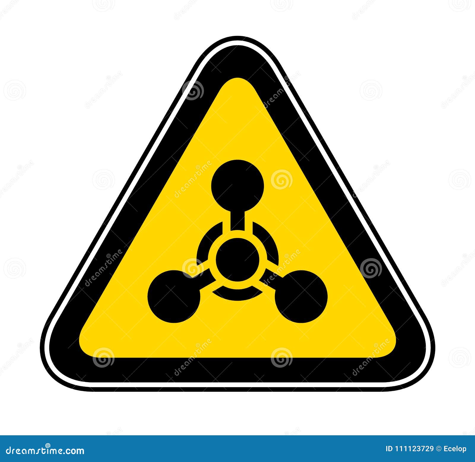 Triangular Warning Hazard Symbol Stock Vector - Illustration of imperil ...