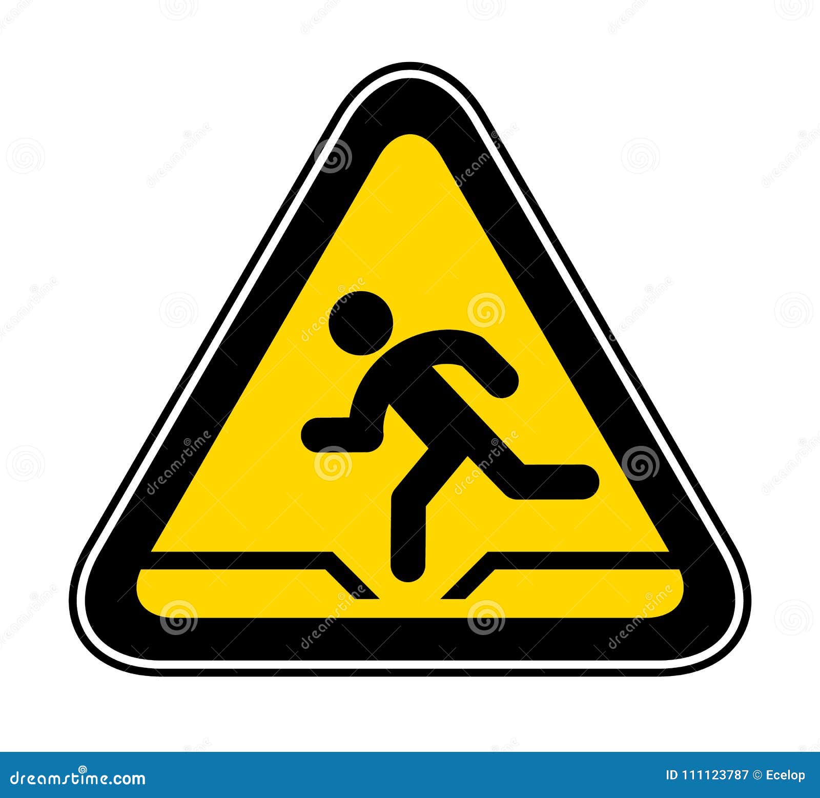 Triangular Warning Hazard Symbol Stock Vector - Illustration of ...