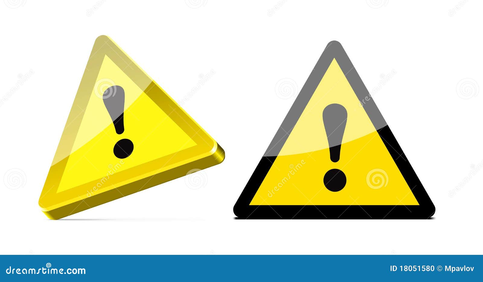 Triangular Warning Hazard Signs Vector Illustration | CartoonDealer.com ...