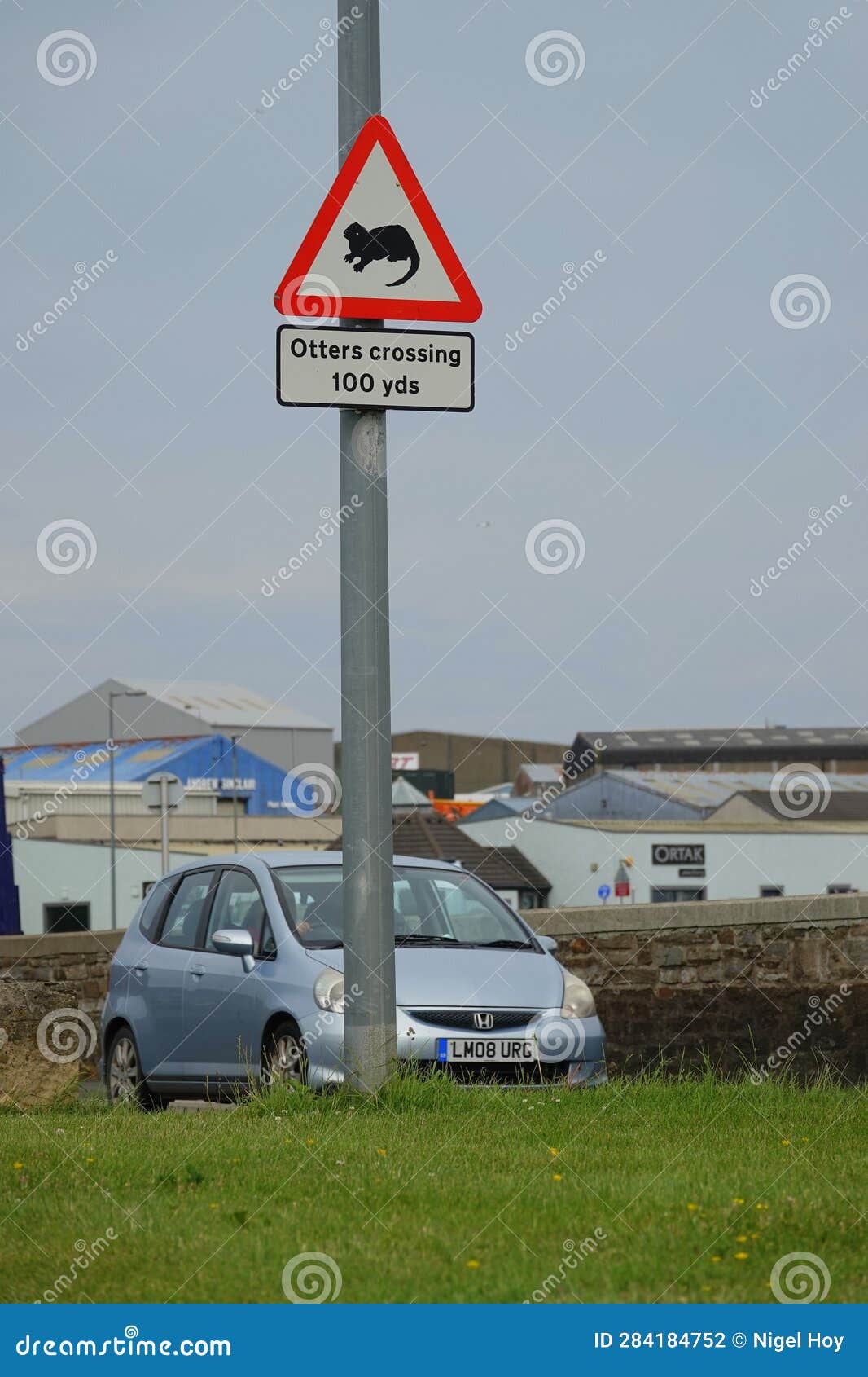 Triangular Warning Sign on Scottish Island Editorial Photography ...