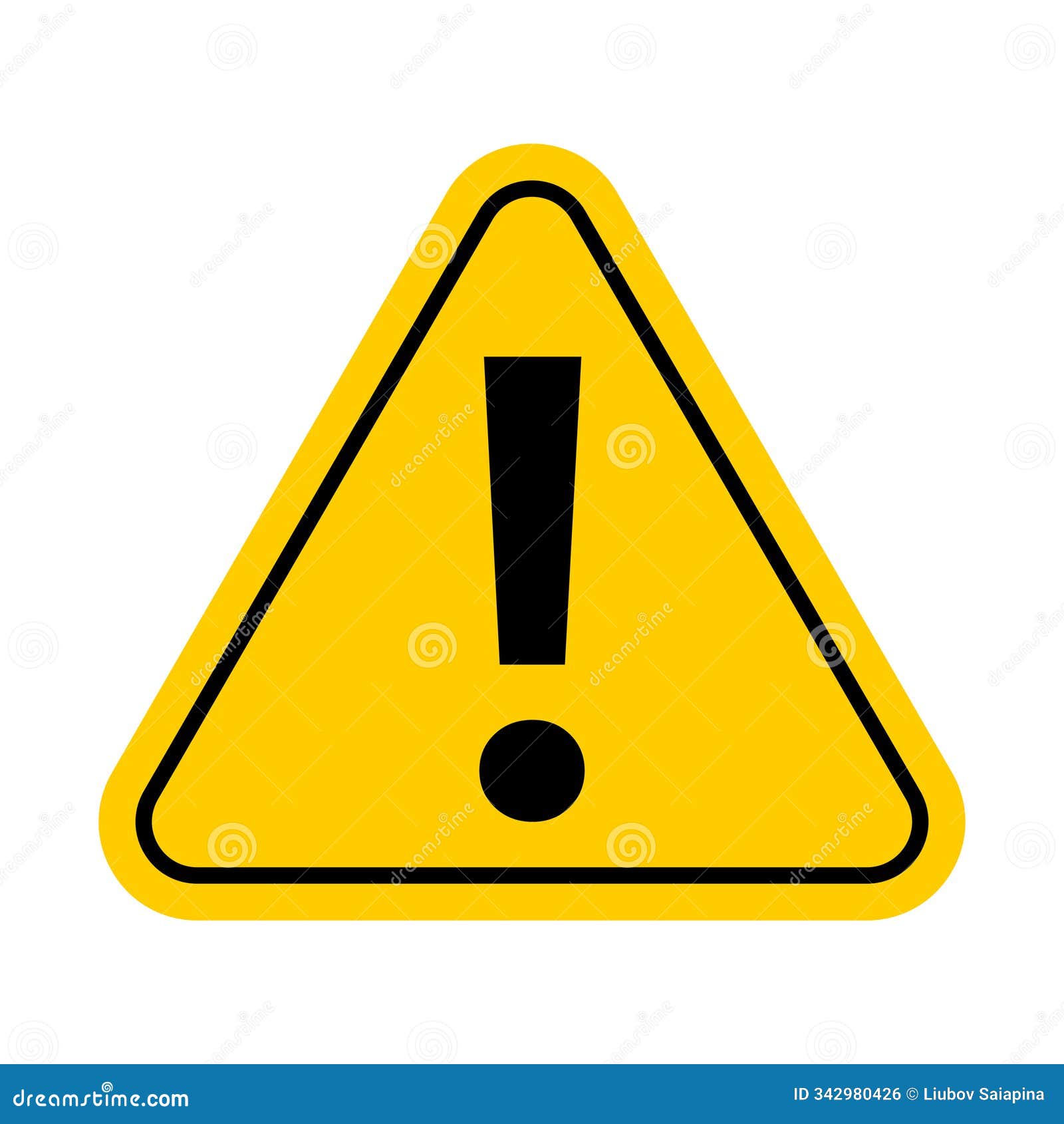 Triangular Warning Sign in Yellow Colour. Warning, Precaution ...