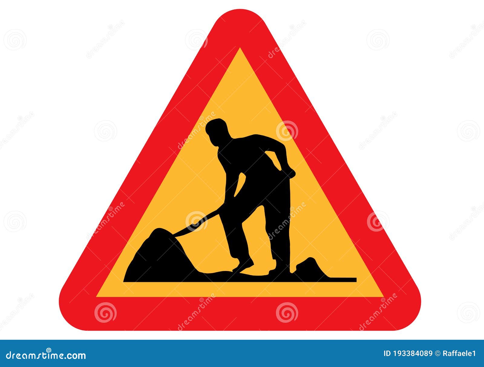 Caution Work in Progress Sign Stock Illustration - Illustration of ...