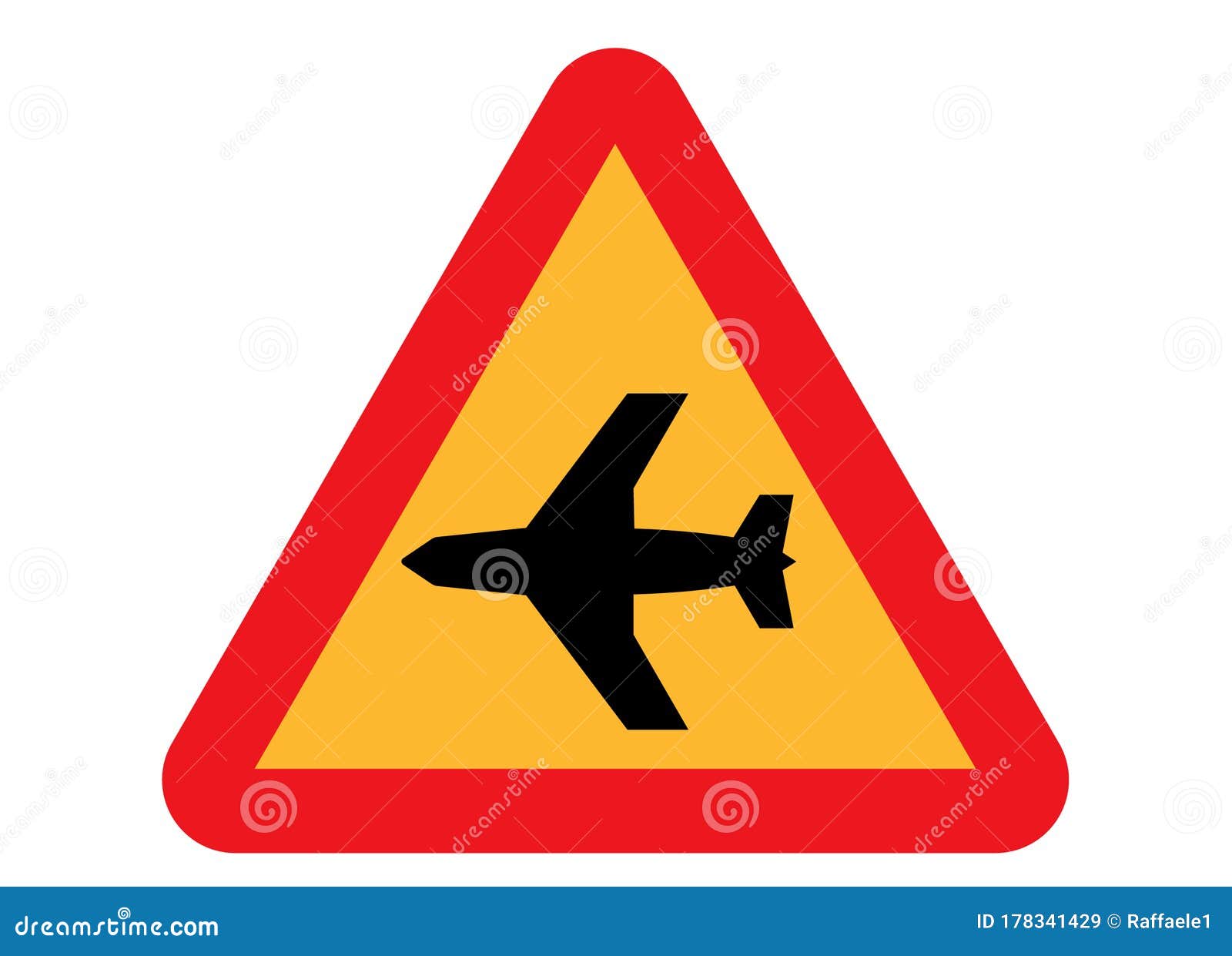 Caution Airplanes signal stock illustration. Illustration of signal ...