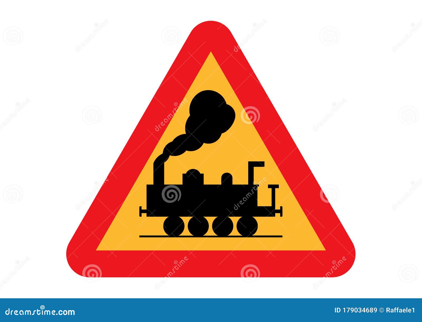 Caution Train signal stock illustration. Illustration of train - 179034689