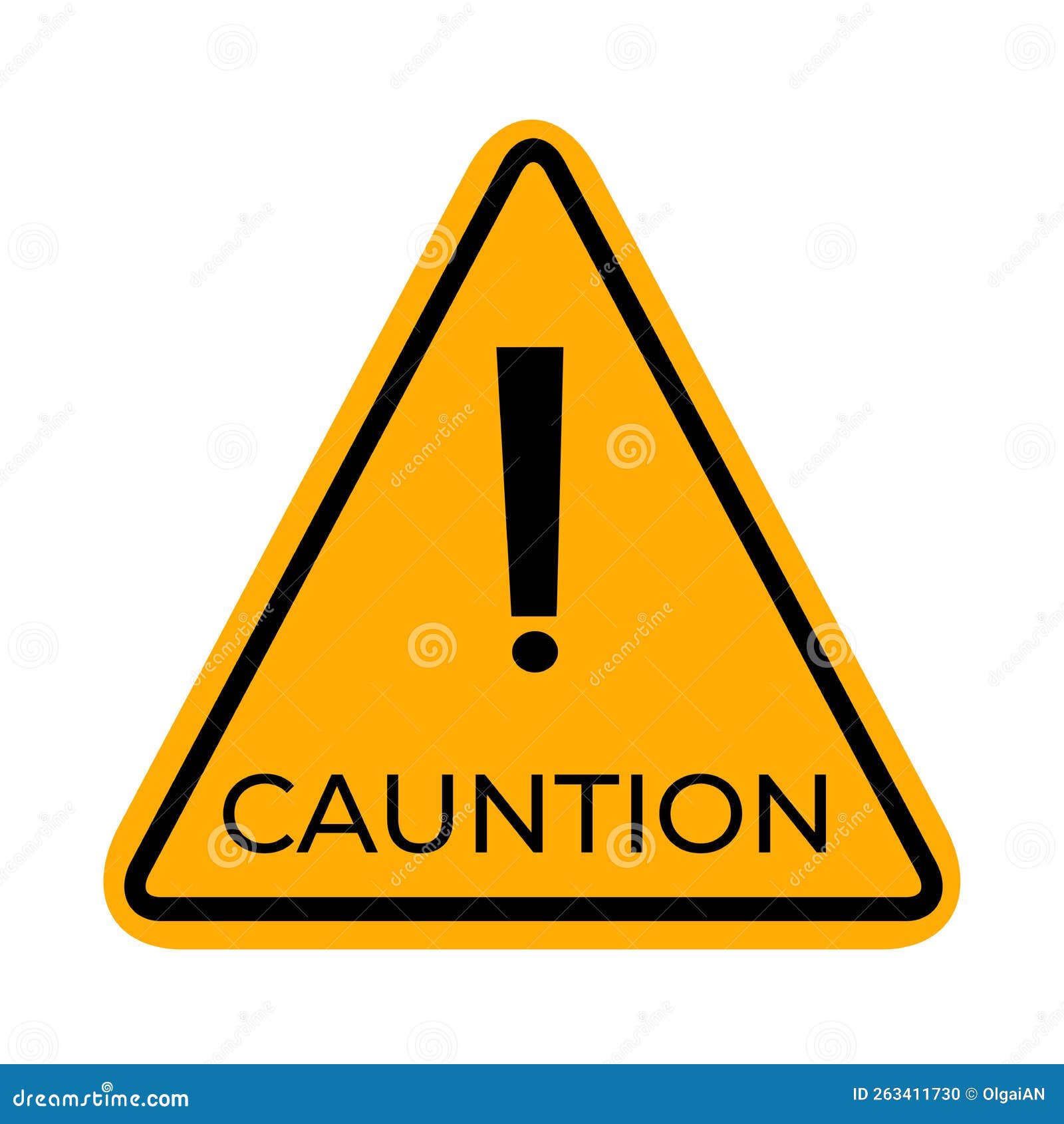 A Triangular Warning Symbol with an Exclamation Mark. Vector ...