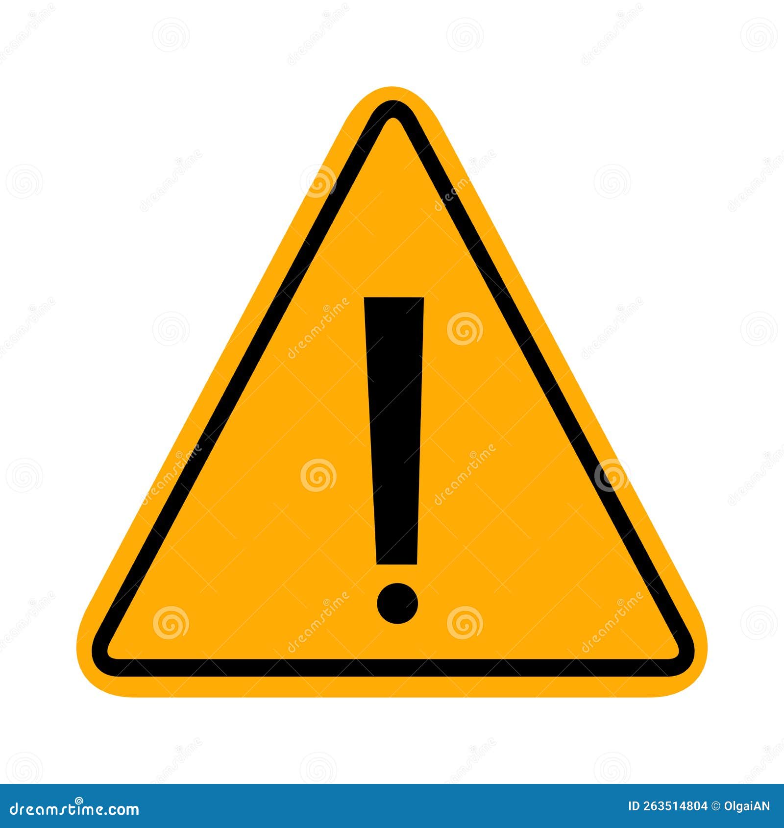 A Triangular Warning Symbol with an Exclamation Mark. Vector ...