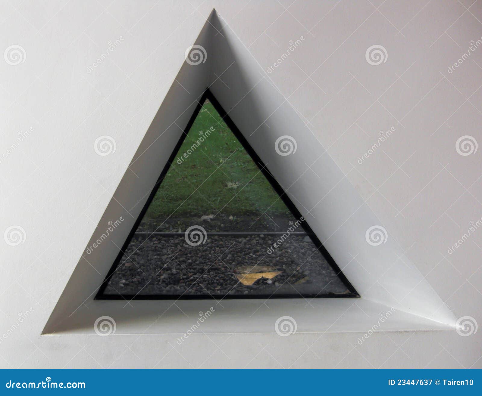 Triangular window stock image. Image of pebble, outside - 23447637