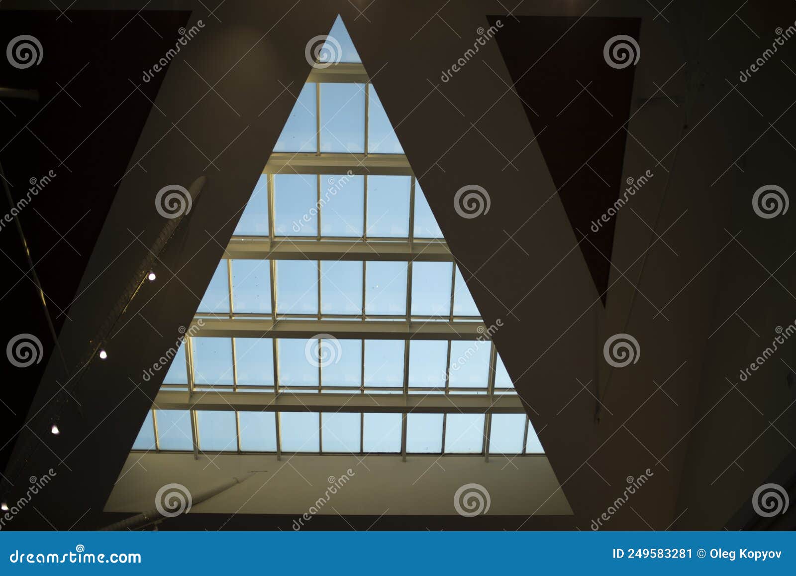Triangular Window in Building. Architecture Details Stock Image - Image ...