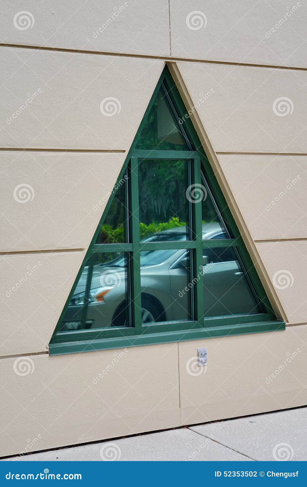 Triangular window stock photo. Image of detail, fixed - 52353502