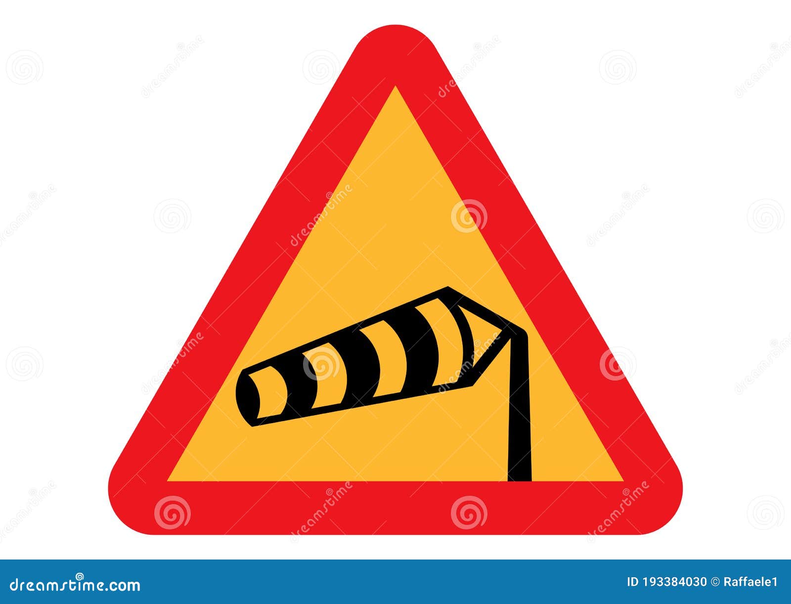 Windsock Pointing Left Sign Stock Illustration - Illustration of ...