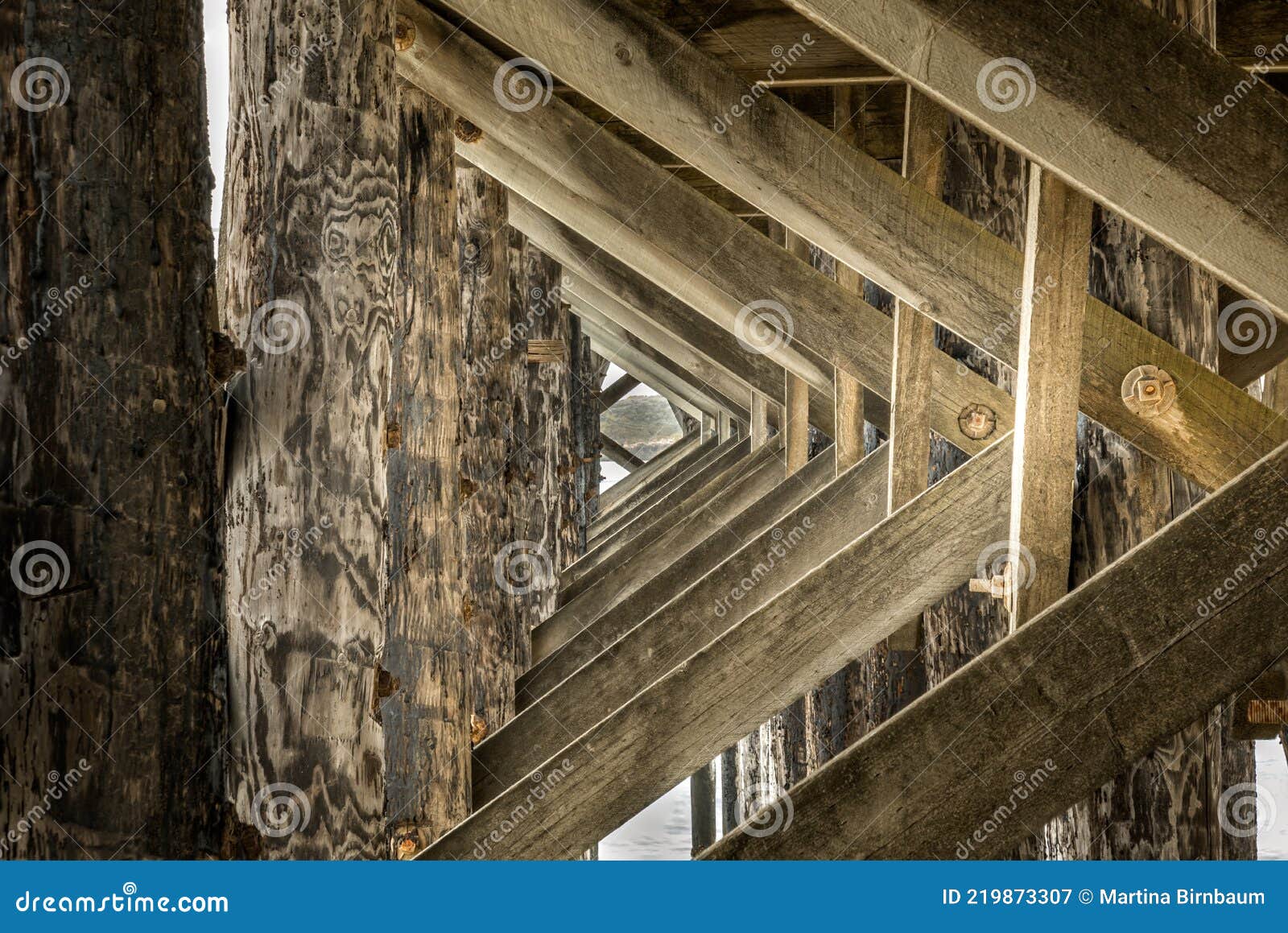 Triangular Wooden Ceiling In The Shape Of A Trapezoid. The Interior Is ...