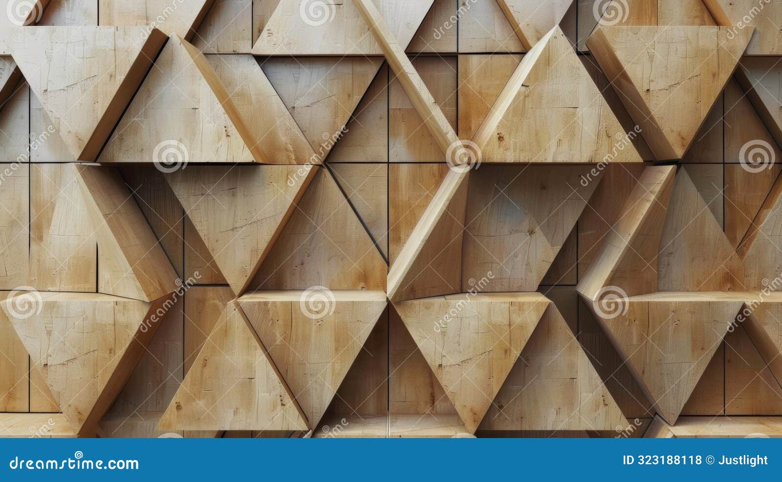 Triangular Wooden Panels Arranged in a Zigzag Formation To Create a ...