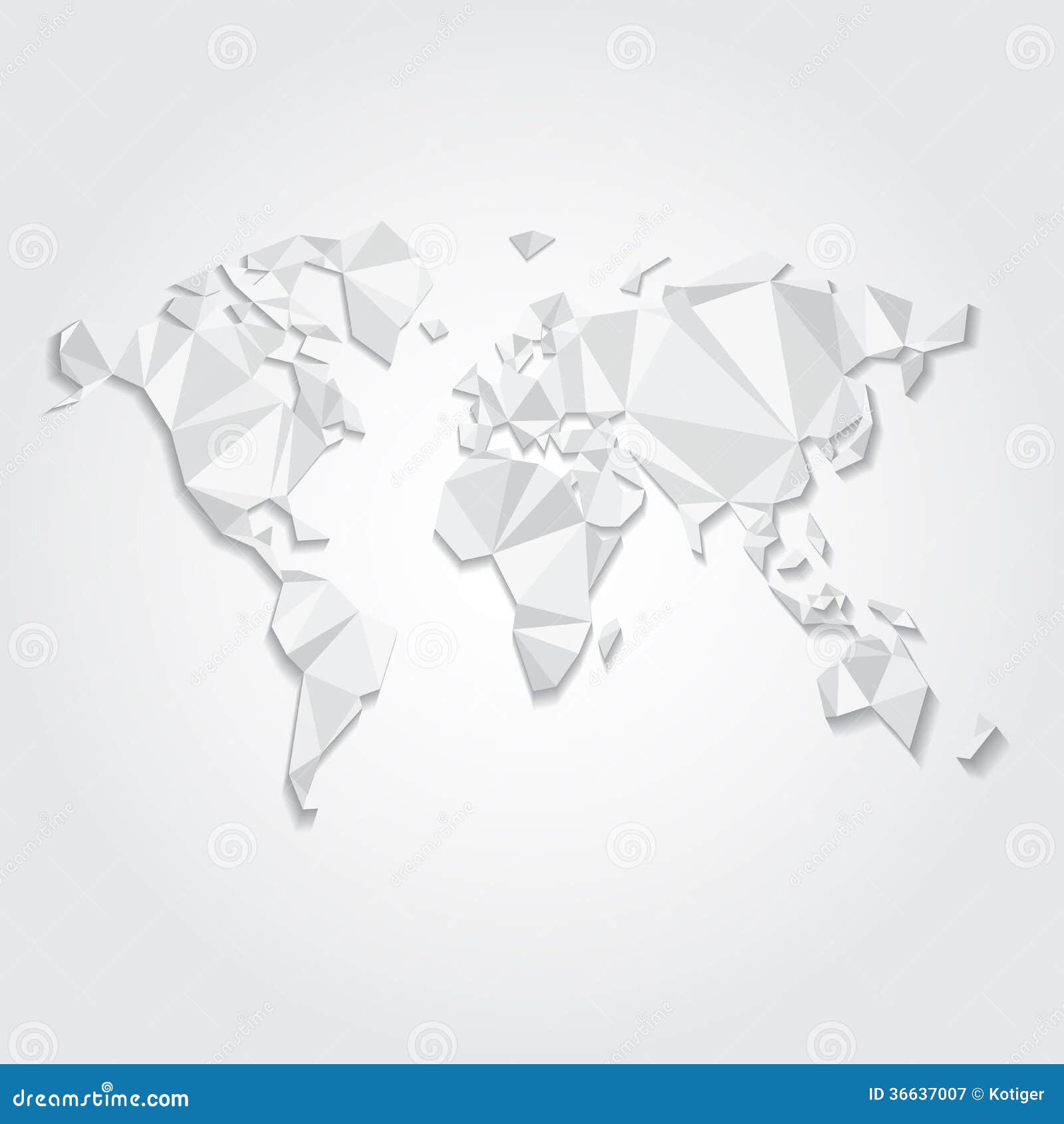 Triangular World Map Vector File Stock Vector - Illustration of ...
