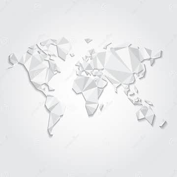 Triangular World Map Vector File Stock Vector - Illustration of ...