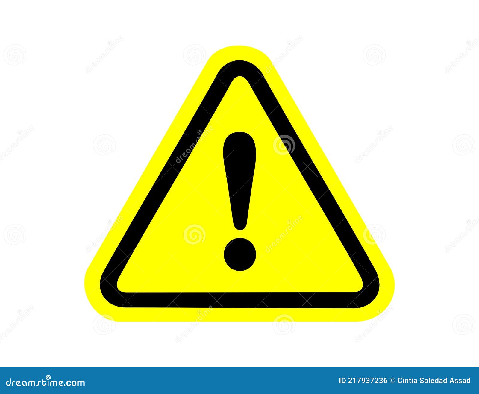 TRIANGULAR YELLOW CAUTION WARNING SIGN ICON Stock Vector - Illustration ...