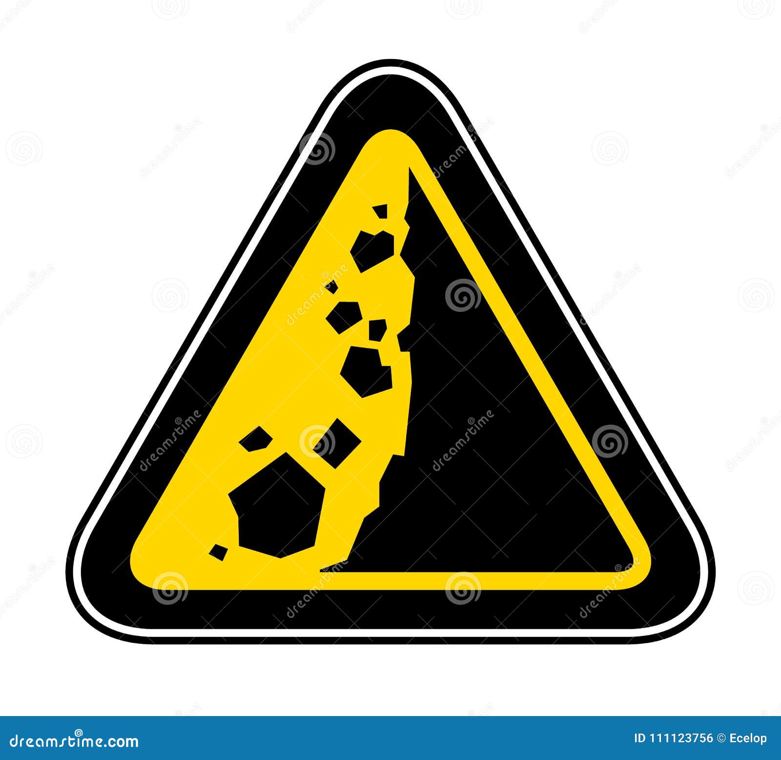 Triangular Warning Hazard Symbol Stock Vector - Illustration of ...