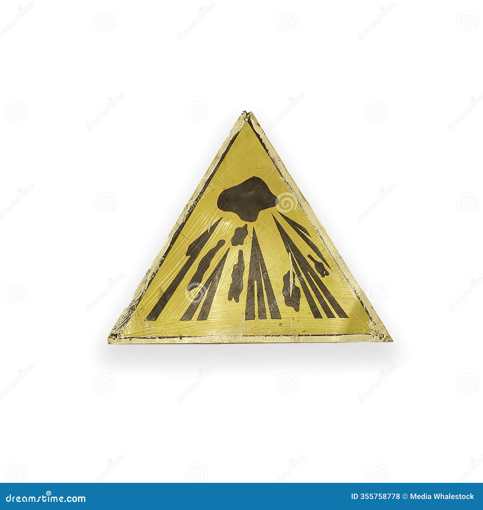 Attention a Warning Sign Indicating a Volcanic Eruption is Present in ...