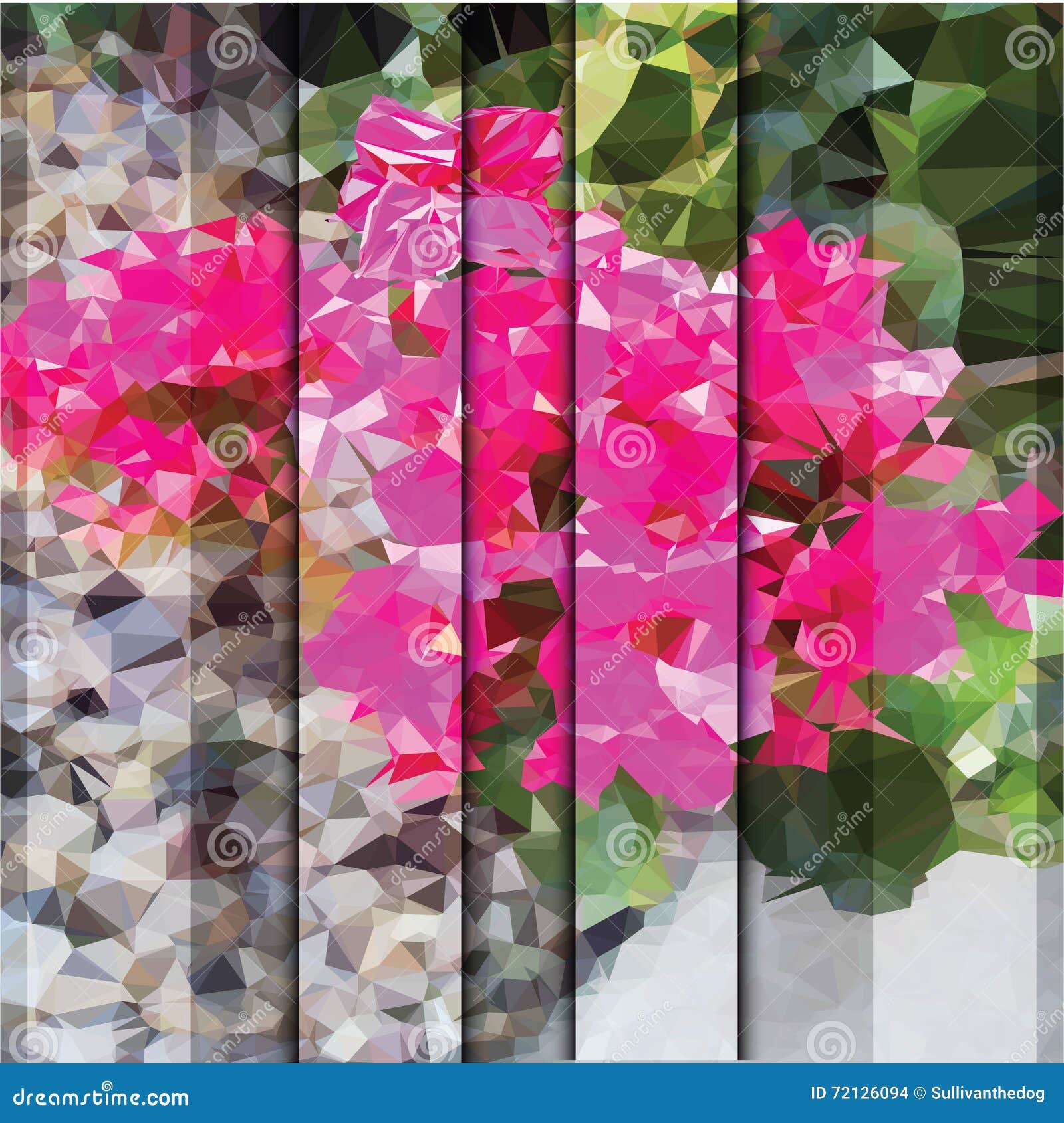 Triangulated , Abstract Flower Shutters Background Stock Vector ...