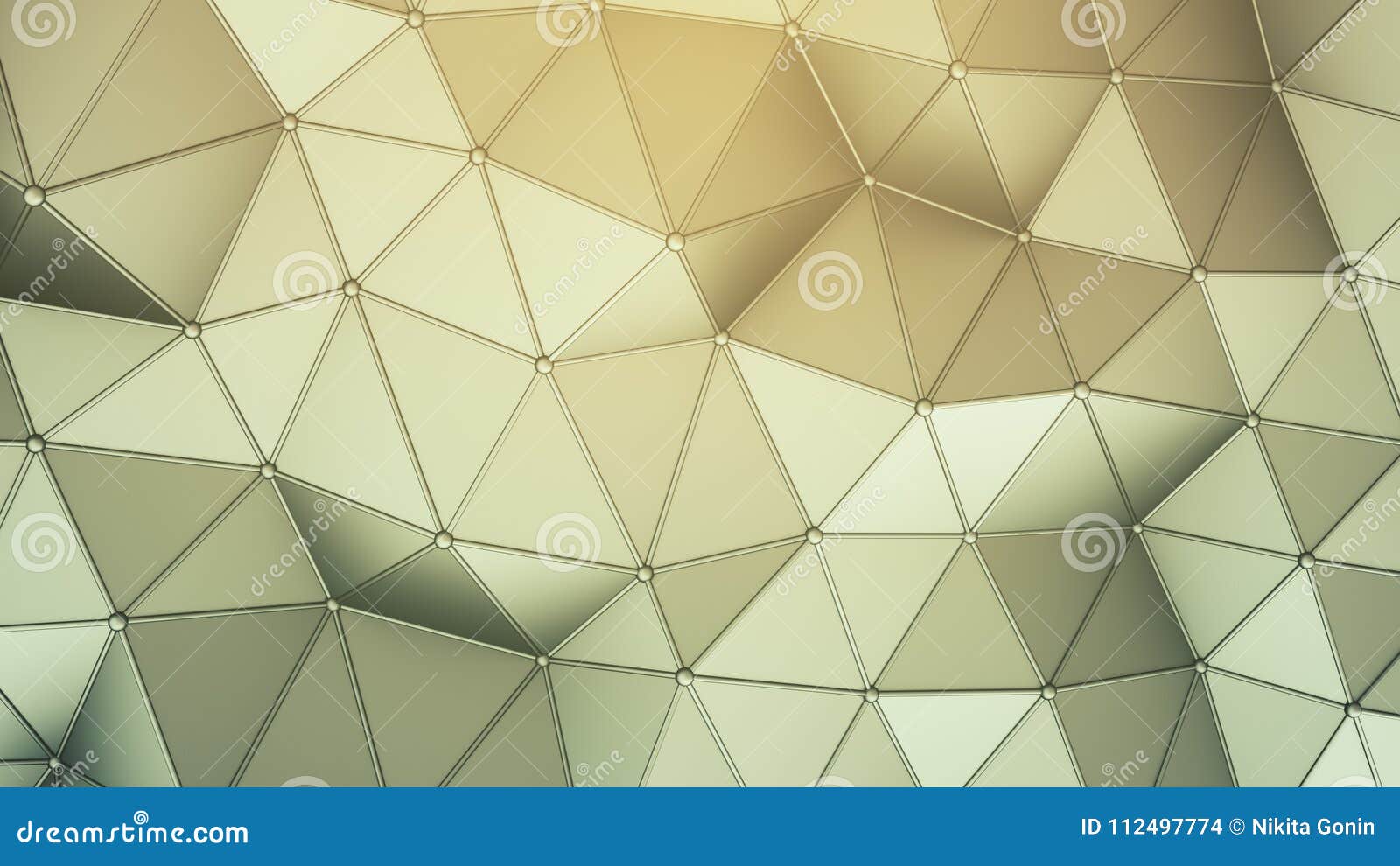 Triangulated Polygonal Surface 3D Render Stock Illustration ...