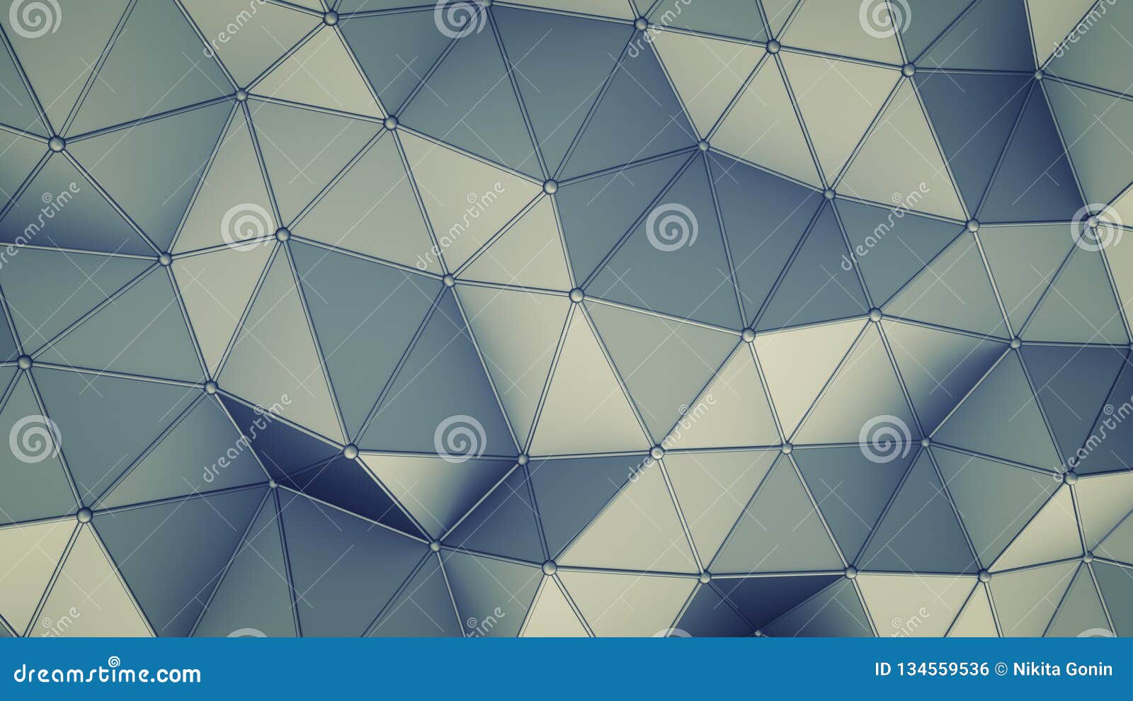Triangulated Polygonal Surface 3D Render Stock Illustration ...