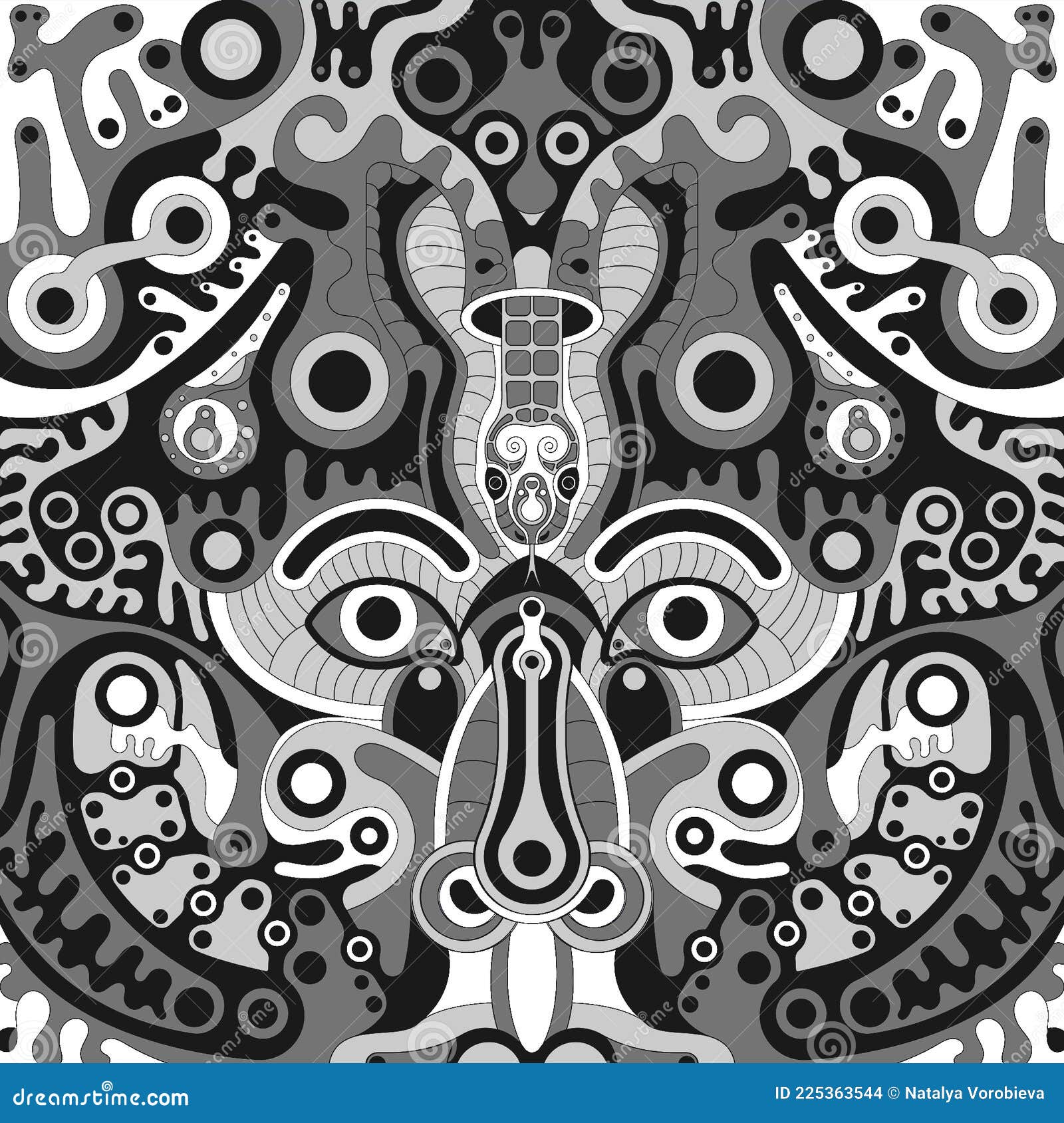 Triangulation of Quetzalcoatl Stock Illustration - Illustration of ...