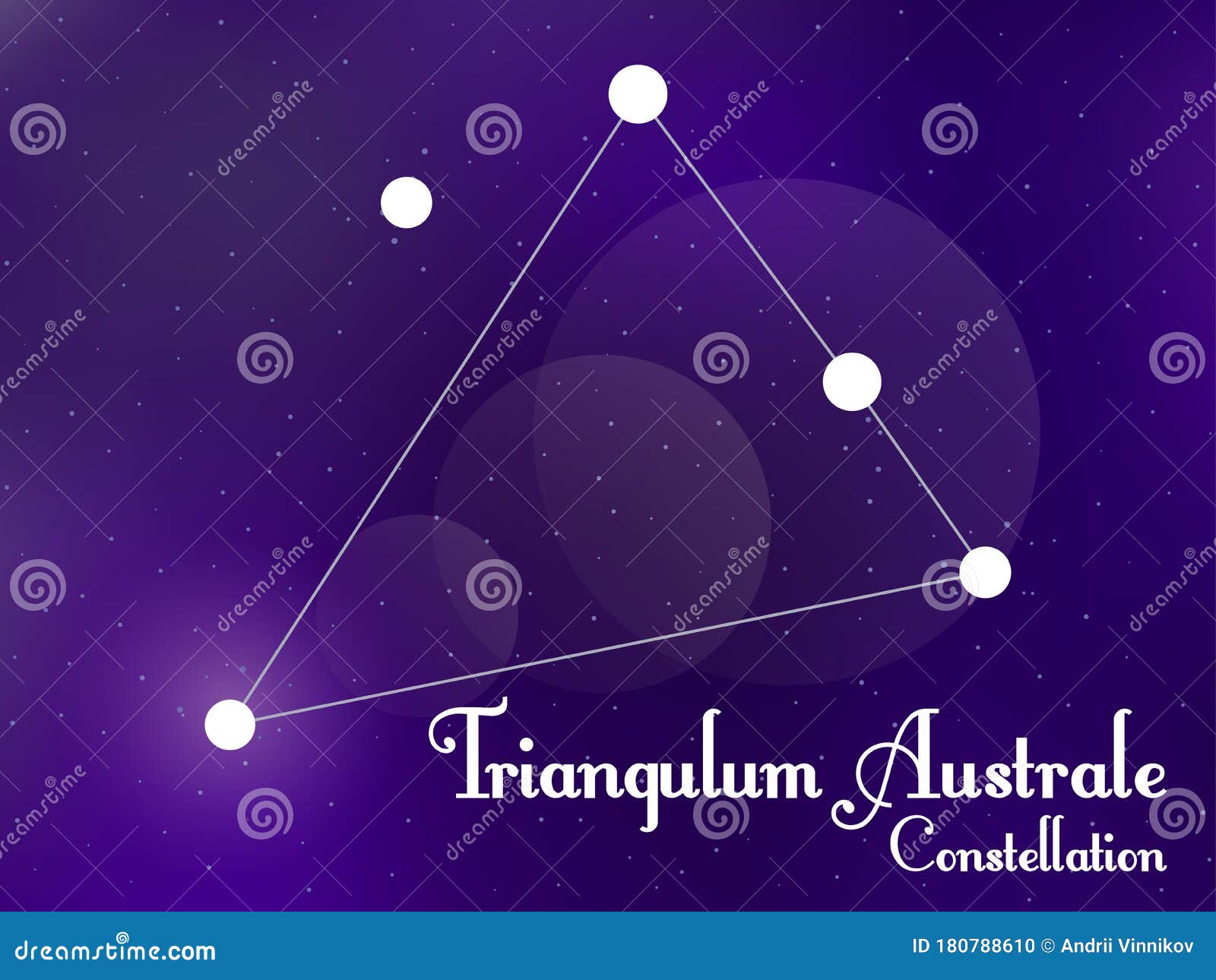 Triangulum Australe Constellation. Starry Night Sky. Cluster Of Stars ...