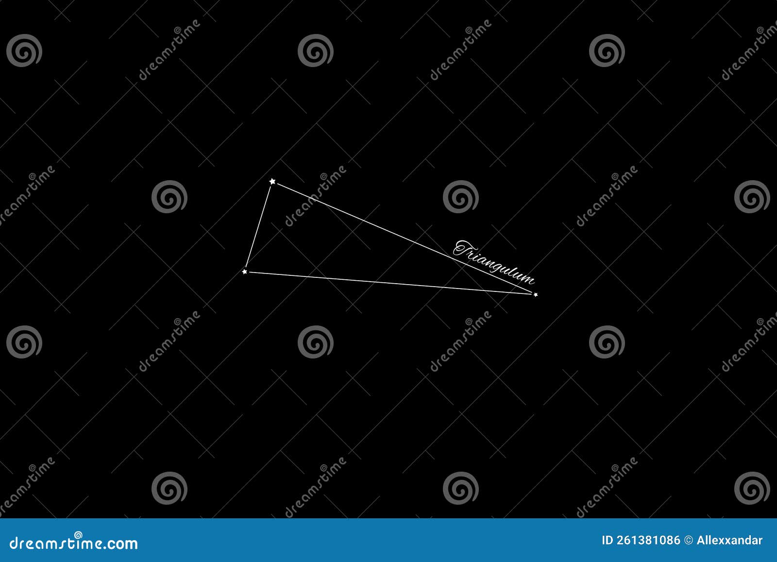 Triangulum Constellation, Cluster of Stars,Triangle Constellation Stock ...