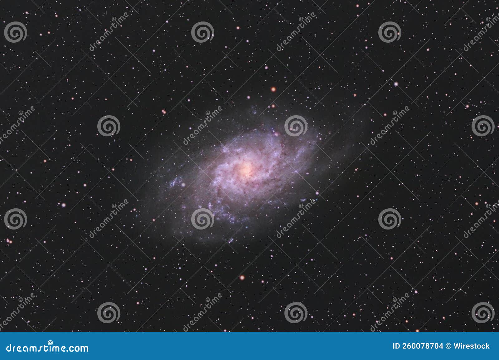 Triangulum Galaxy M33 in the Constellation Triangulum with Nebula Stock ...