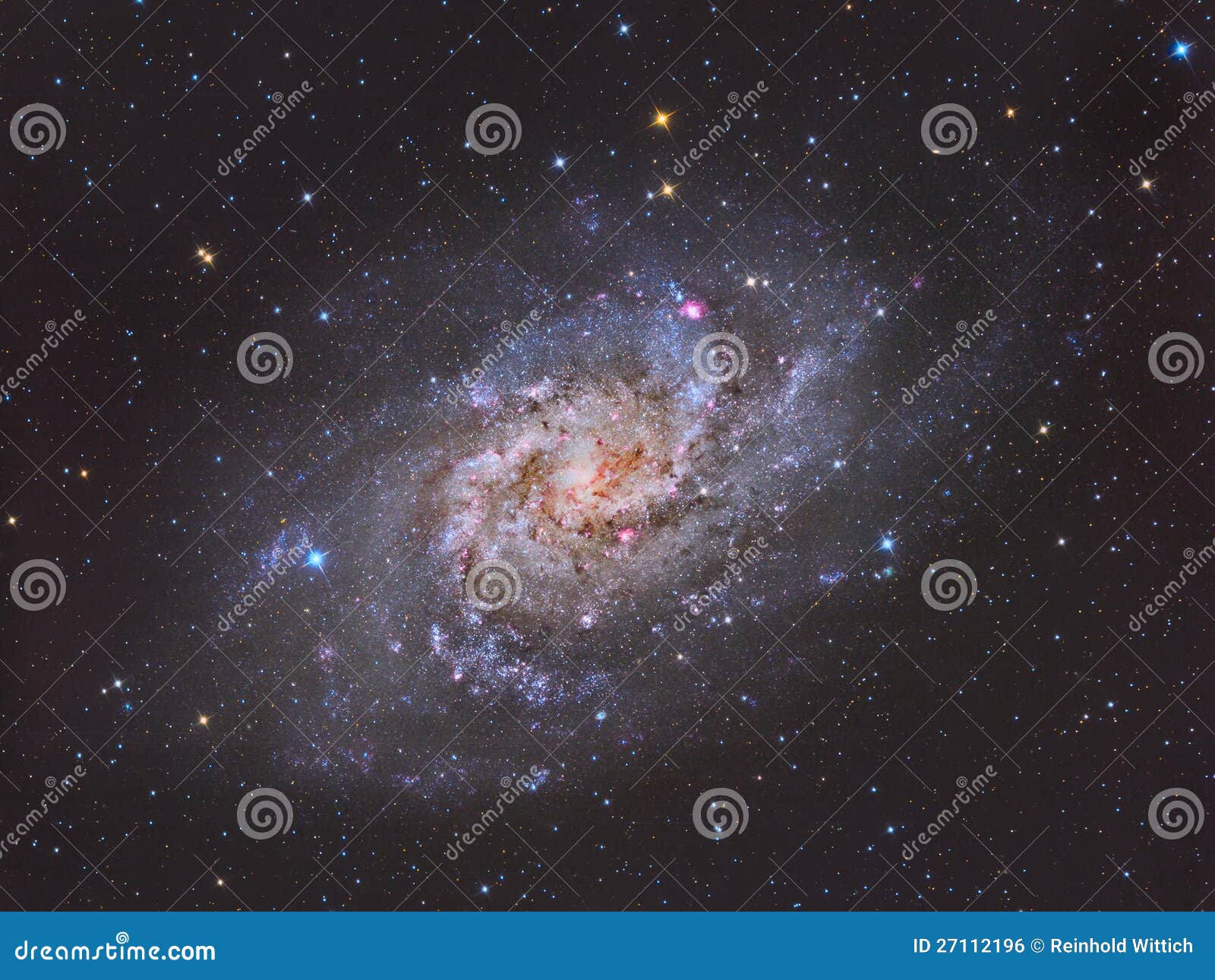 Triangulum Galaxy M33 stock illustration. Illustration of clouds - 27112196